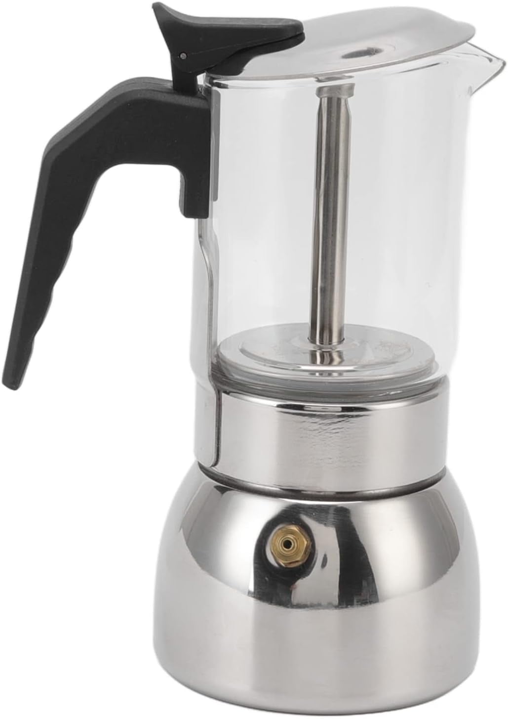 Topyond Glass Moka Pot,Stainless Steel Heat Resistant Coffee Maker for ...