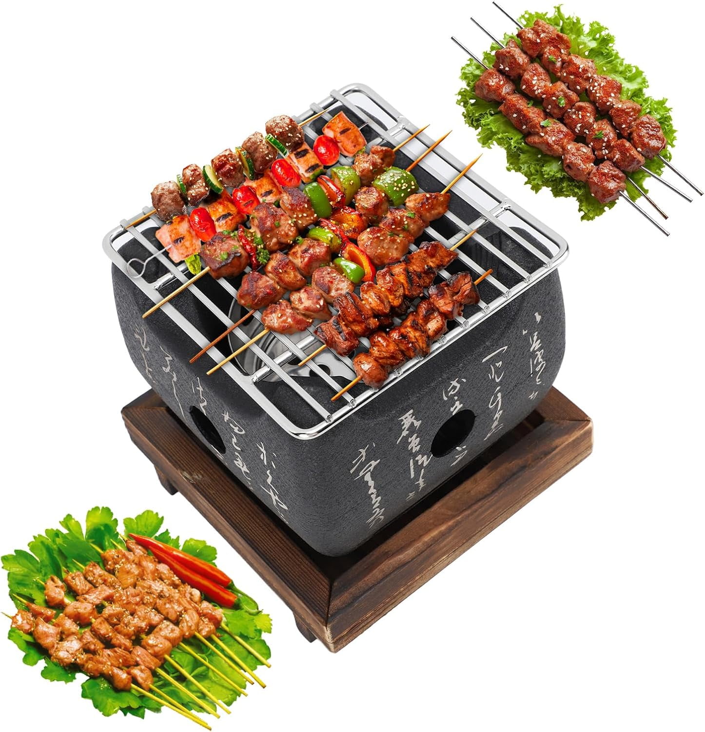 Topyond Japanese BBQ Grill, Charcoal Grill, Portable BBQ Stove, Mini ...