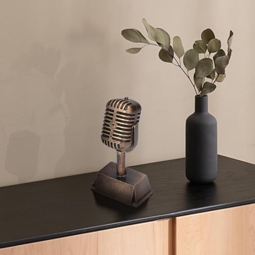 Topyond Microphone Trophy Award, Retro Music Microphone Props, Vintage ...