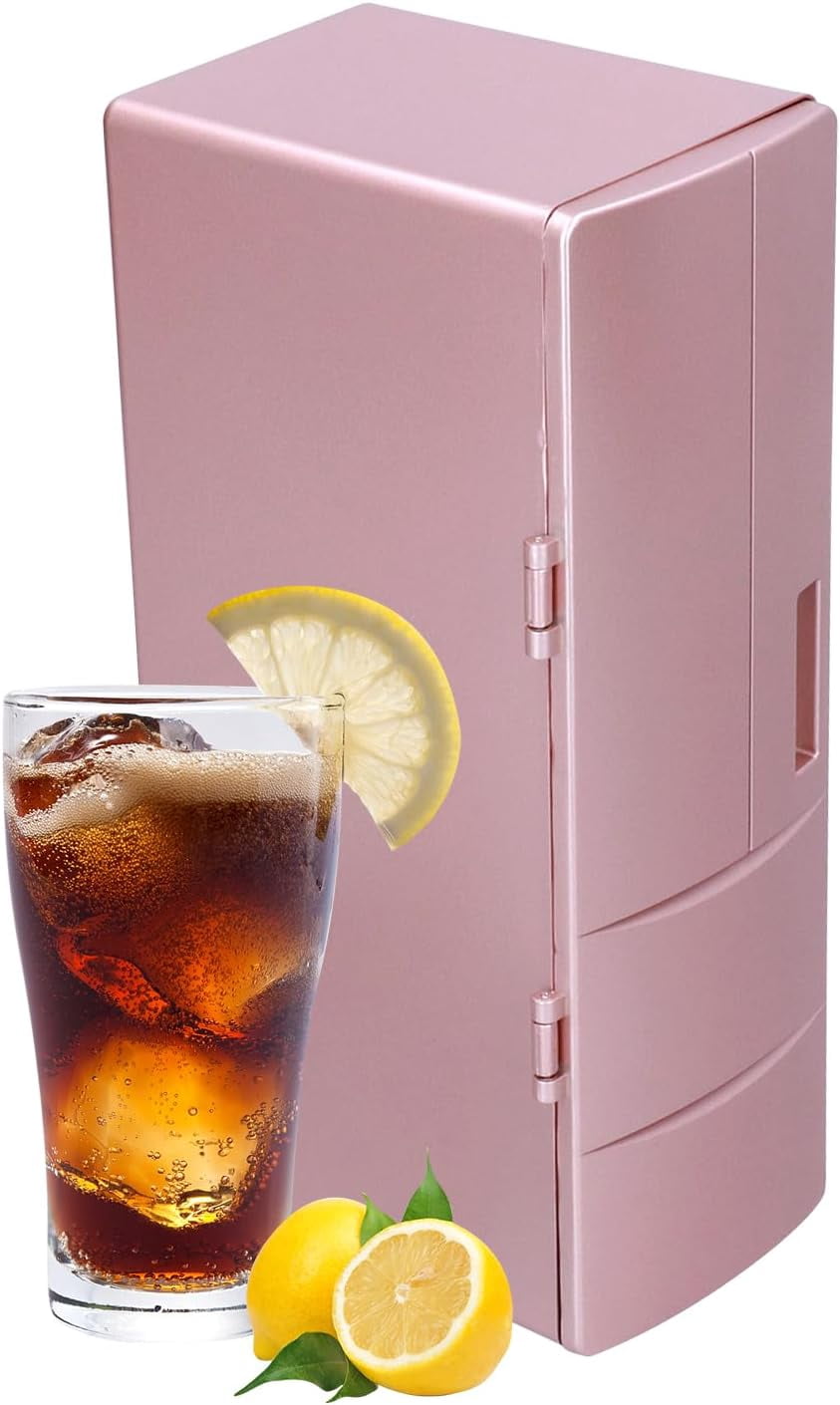Topyond Mini Refrigerator 12 x 8.5 x 25cm, Small Fridge, Compact Mini ...