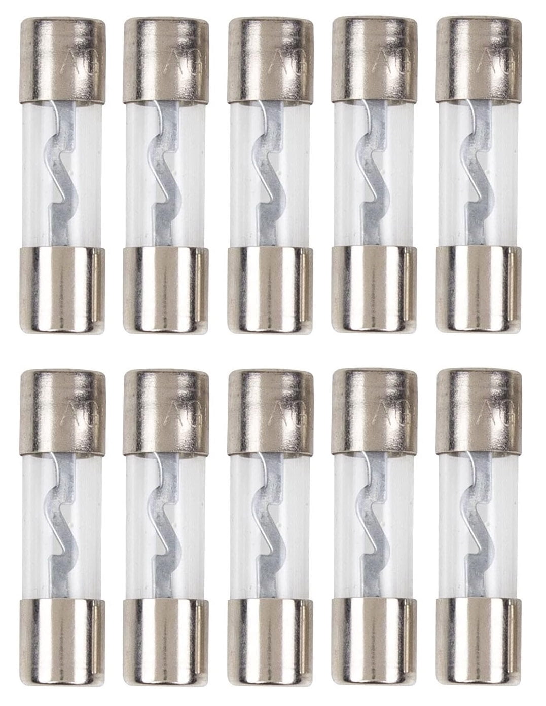 Topzone 12V Glass Cartridge AGU Inline 10 Assortment Fuse Car Audio for ...