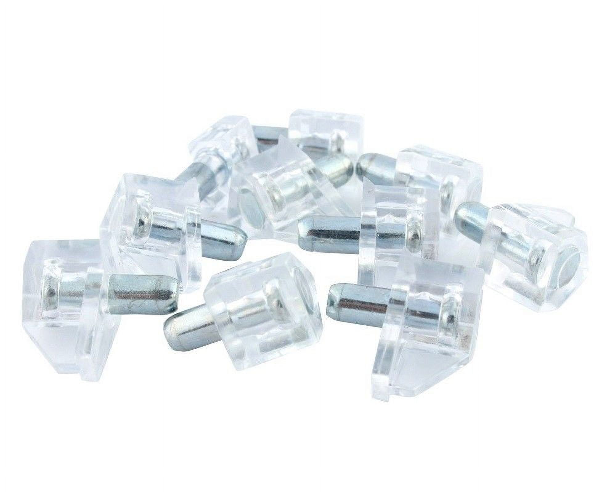 Topzone Clear Transparent Plastic Shelf Support Hardware Pins, 20 Count ...