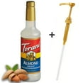 Torani Almond (Orgeat) Syrup, 25.4 oz (750 mL) + Gold Syrup Pump ...