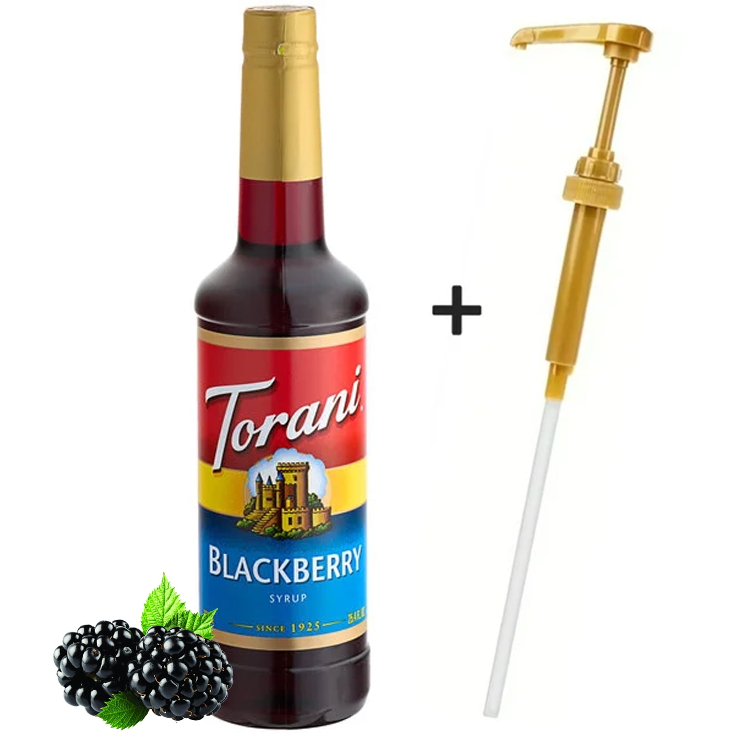 Torani Blackberry Syrup 25.4 oz with Gold Pump, Perfect for Frappes and ...