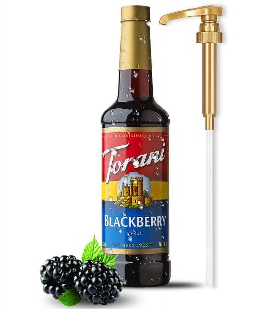 Torani Blackberry Syrup with .. Little Squirt Syrup Pump, .. 750ml 25.4 ...