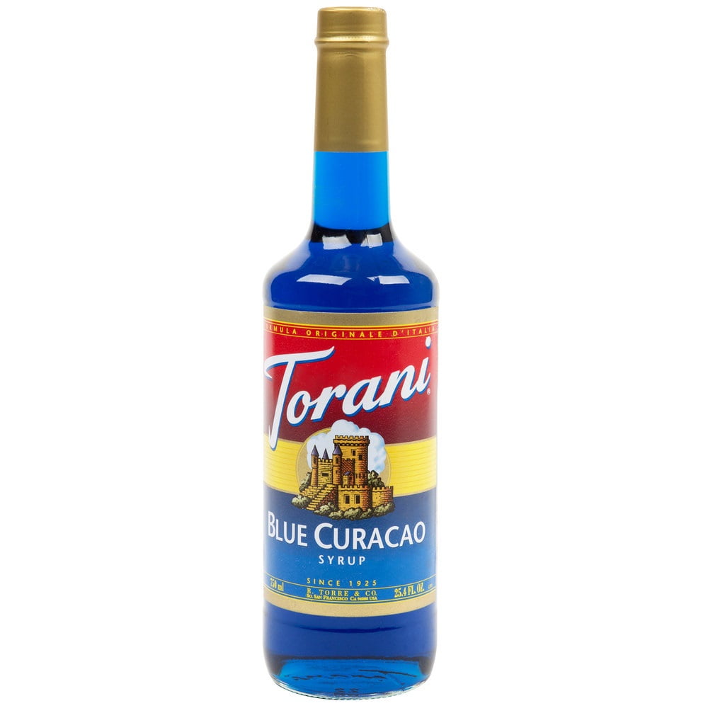 Torani Blue Curacao Syrup Light Orange Flavor Non Alcoholic 750ml Walmart