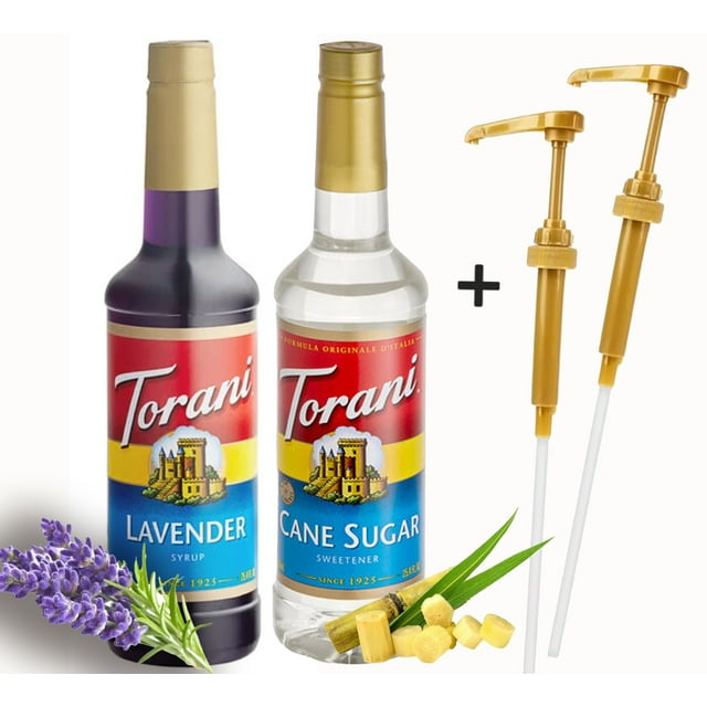 Torani Pure Natural Cane Sugar & Lavender Syrup, 25.4 oz Plastic Bottle ...