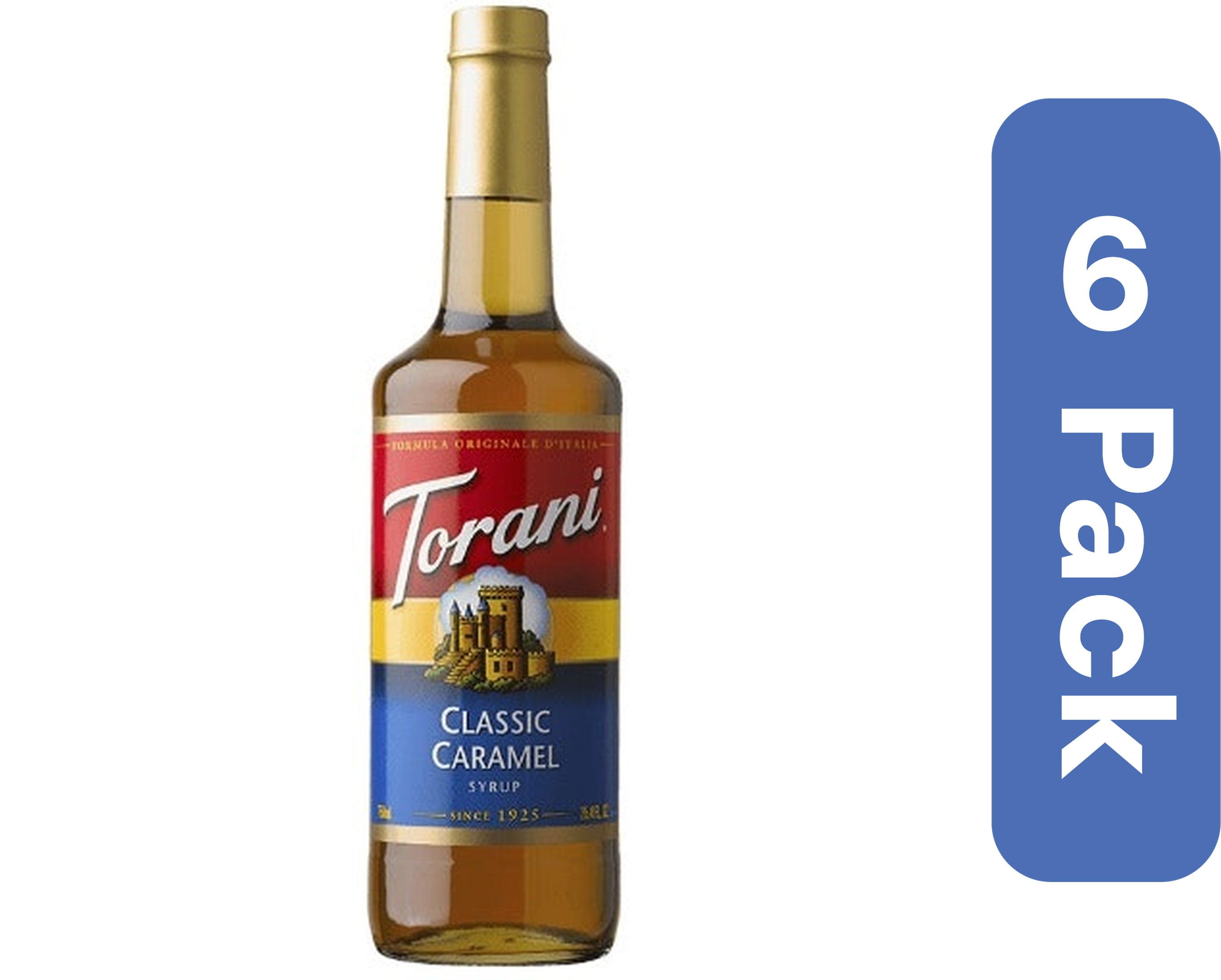 Torani Classic Caramel Syrup 25.4 fl oz (Pack of 6) - Walmart.com