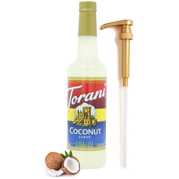 Torani Coconut Syrup for Drinks, Flavoring for Coffee and Cocktails ...
