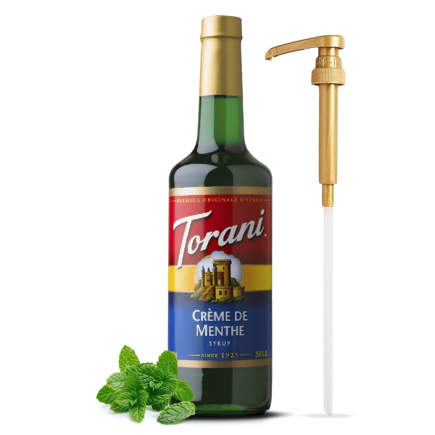 Torani Coffee Syrup, Crème de Menthe Flavored Syrup for Drinks, Pump ...