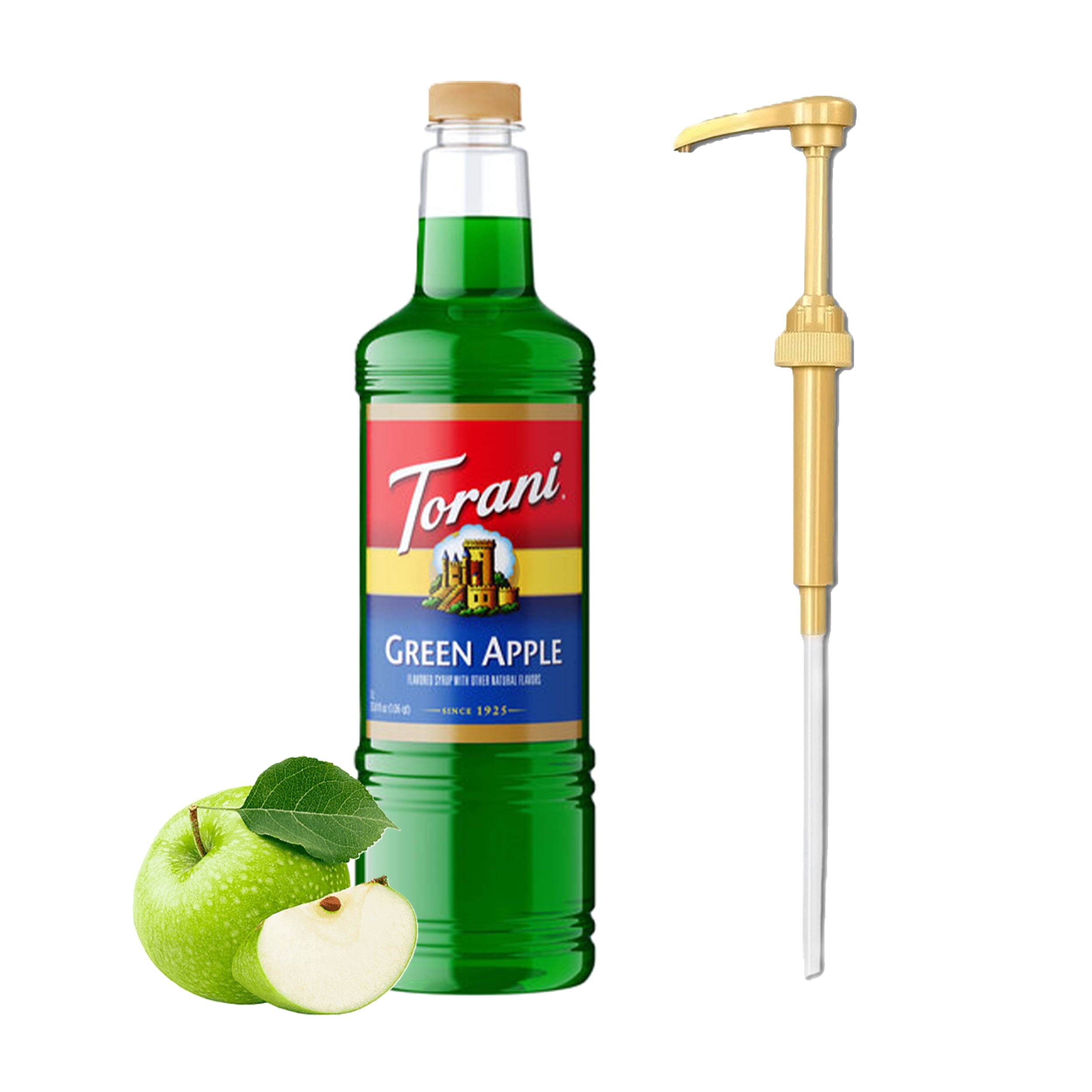 Torani Green Apple Flavouring Syrup, 1 Liter + Gold Pump - Walmart.com