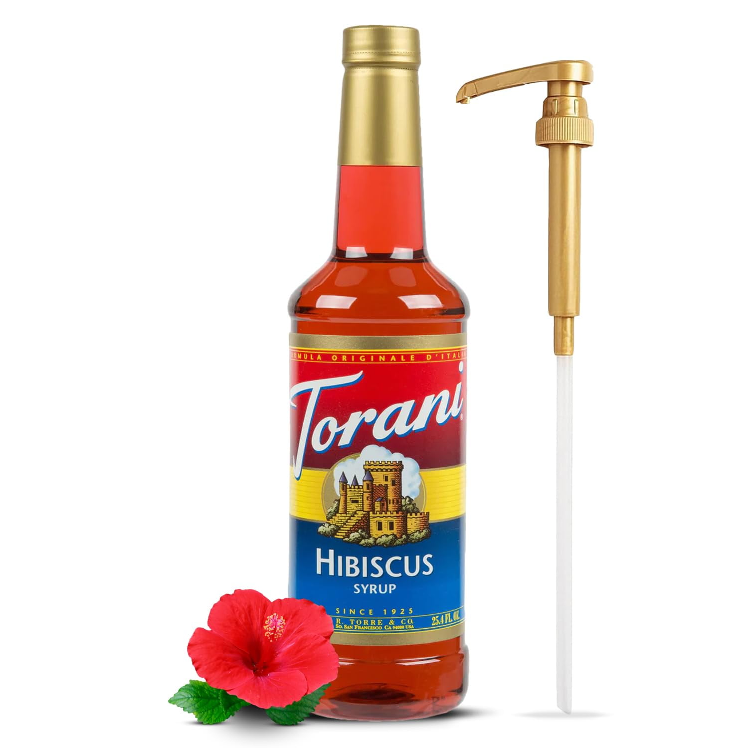 Torani Hibiscus Syrup for Drinks, Flavoring for Iced Tea, Lemonade ...