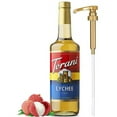 Torani Lychee Syrup with Little Squirt Syrup Pump, Glass Bottle 750ml ...