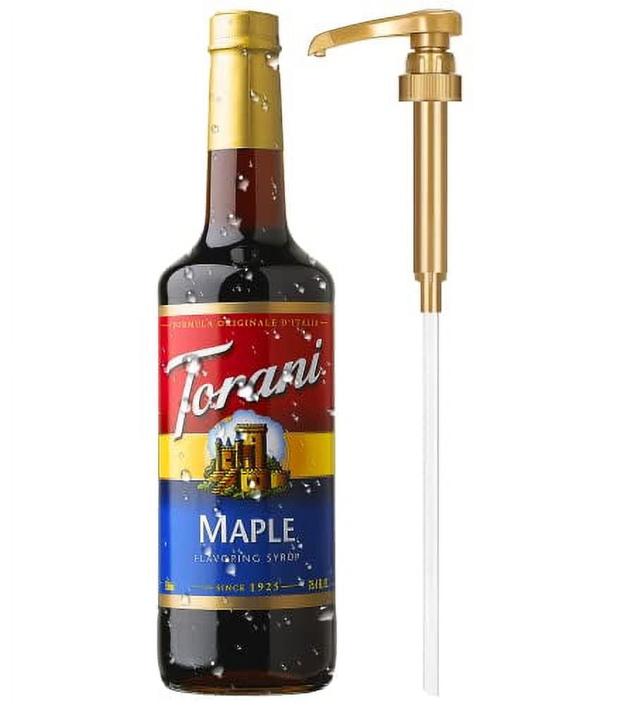 Torani Maple Syrup with .. Little Squirt Syrup Pump, .. 750ml 25.4 ...