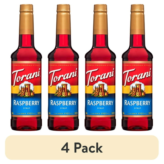 (4 pack) Torani Original Raspberry Syrup, 25.4 fl oz - Walmart.com