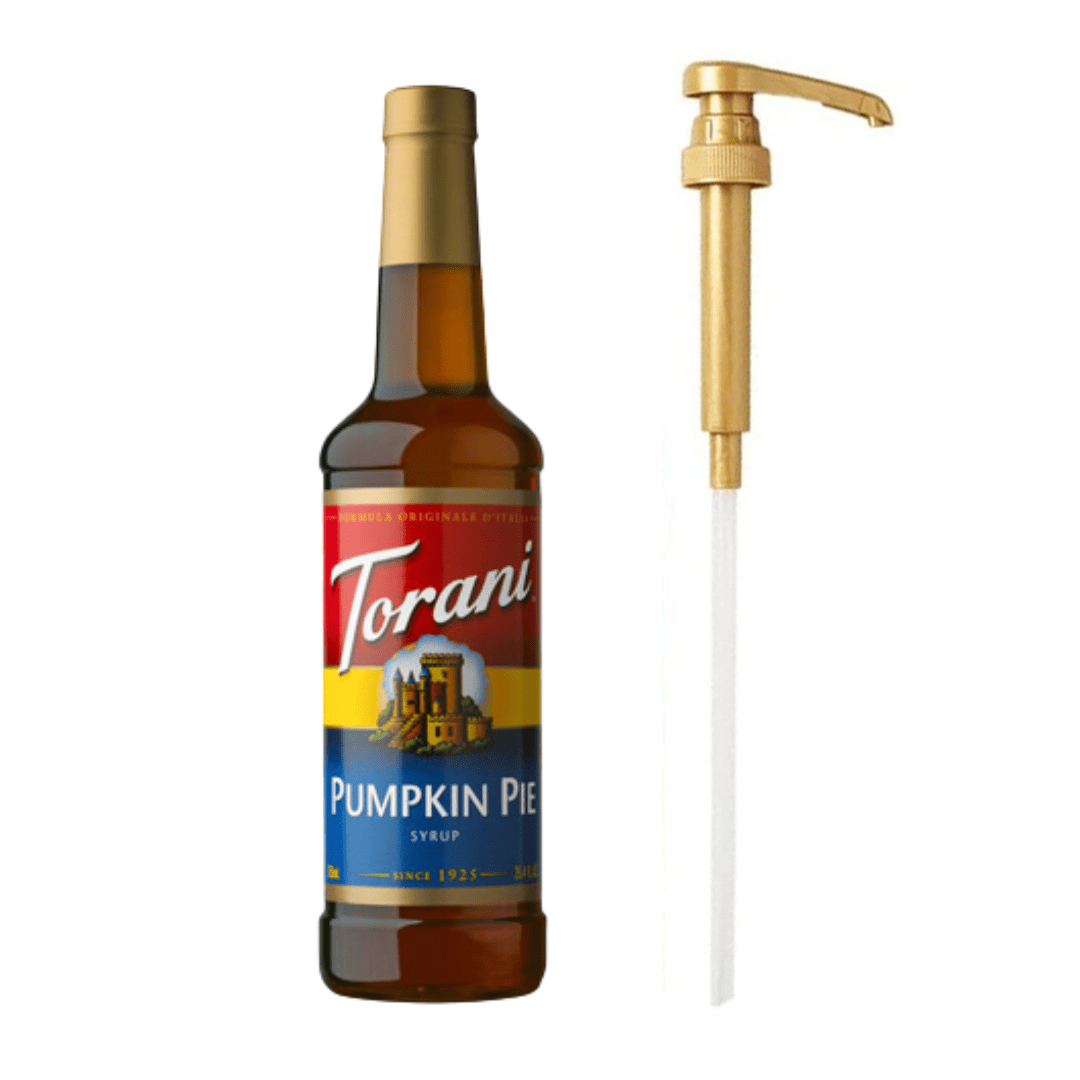 Torani Pumpkin Pie Flavoring Syrup Plastic 750 mL Bonus Squeeze Pump ...