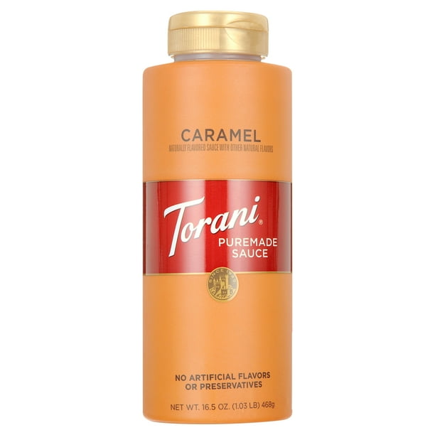 Torani Puremade Caramel Sauce, Authentic Coffeehouse Sauce and Dessert ...