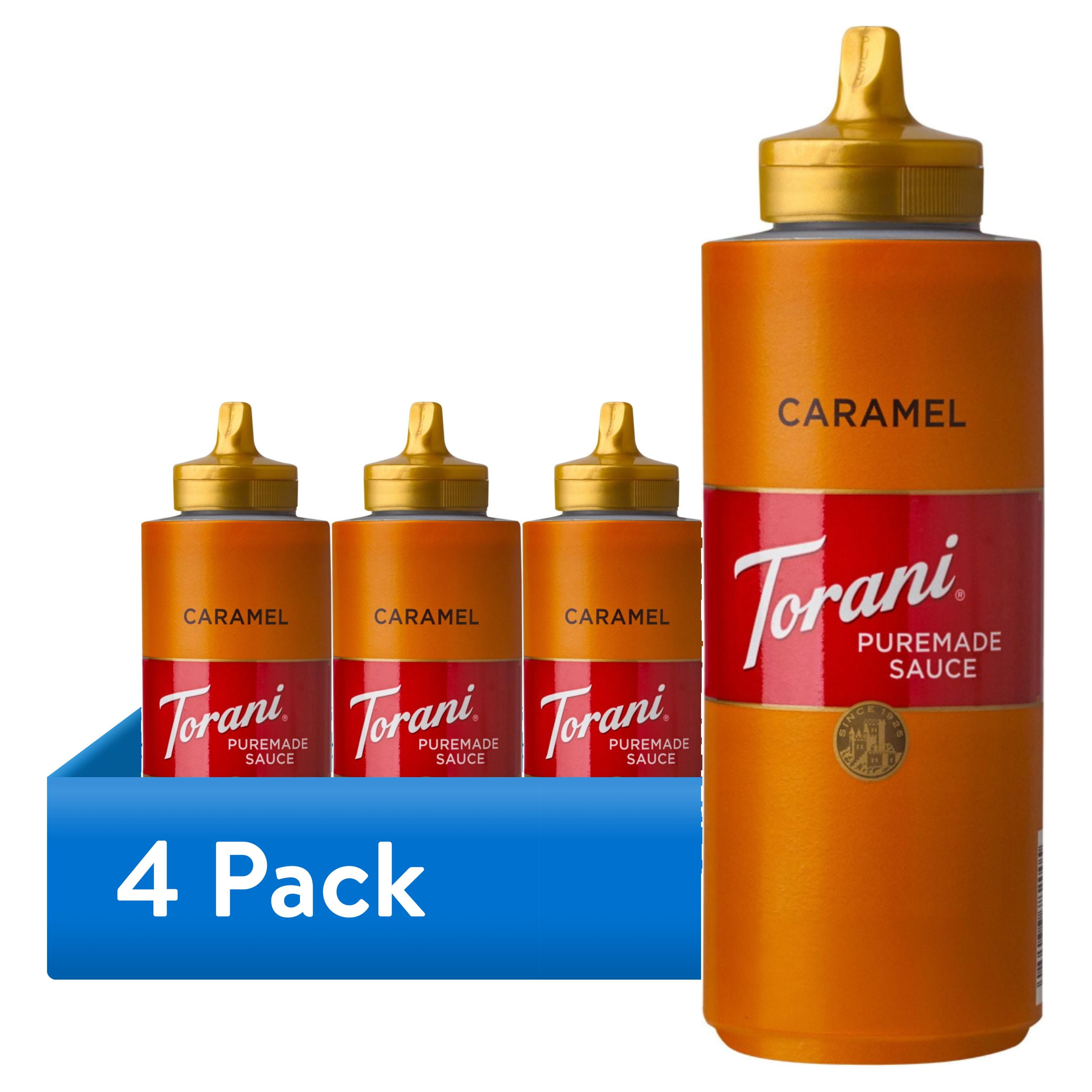 (4 pack) Torani Puremade Caramel Sauce, Authentic Coffeehouse Sauce and ...