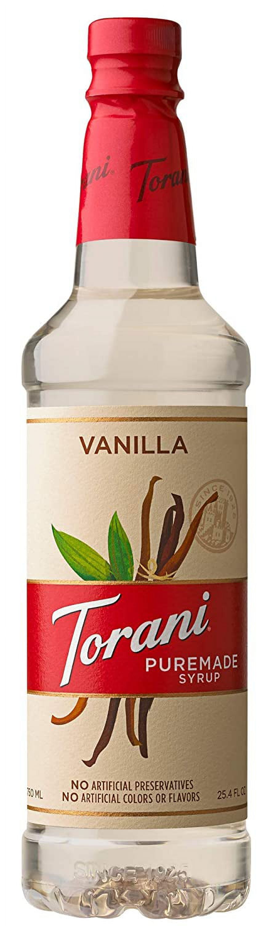 Torani, Vanilla Syrup, 750 mL, Glass Bottle, Flavor Syrup - Walmart.com