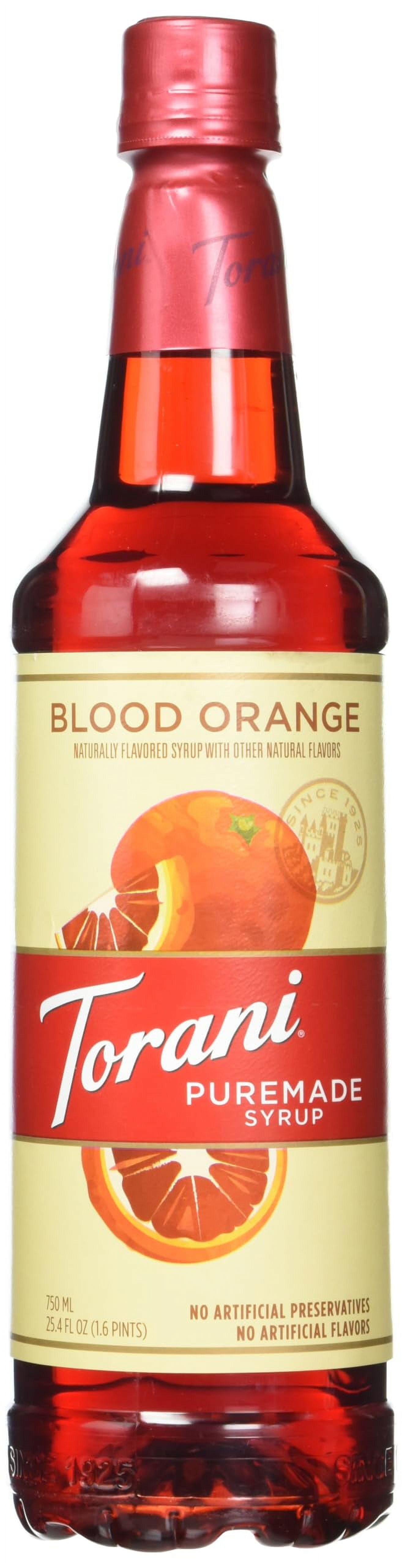 Torani Puremade Flavored Drink Syrup, Blood Orange, 25.4 Fl Oz Bottle ...