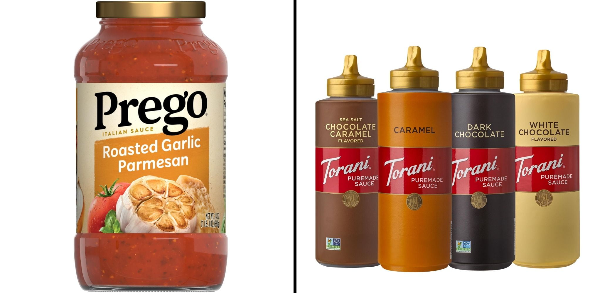 Torani Puremade Sauce Variety Pack 16.5 Fl Oz Bottles & Prego Pasta ...