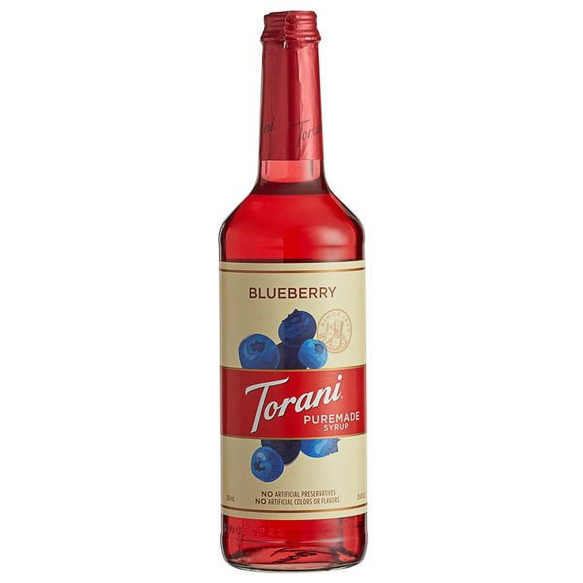 Torani Puremade Syrup, Blueberry Flavor, Glass Bottle, Natural Flavors ...