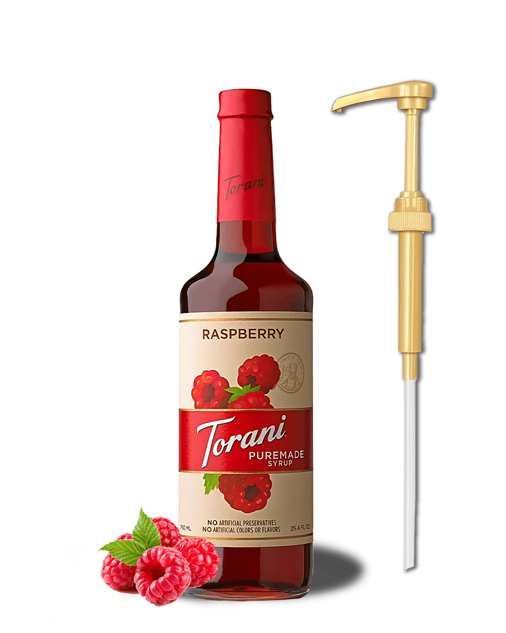 Torani Puremade Syrup Raspberry 750ml (25.4 fl oz) plastic bottle ...