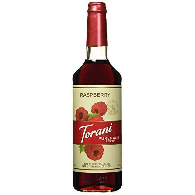 Torani Puremade Syrup, Raspberry Flavor, Glass Bottle, Natural Flavors ...