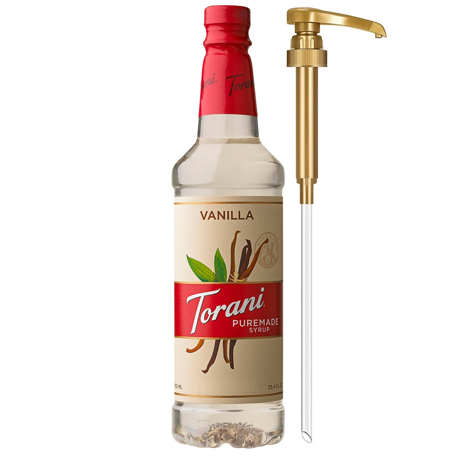 Torani Puremade Syrup, Vanilla DEF29 Flavoring for Drinks, Pump ...