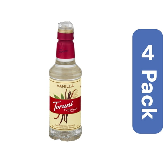 Torani Puremade Vanilla Syrup 4-Pack 375 ml (Pack Of 4) - Walmart.com