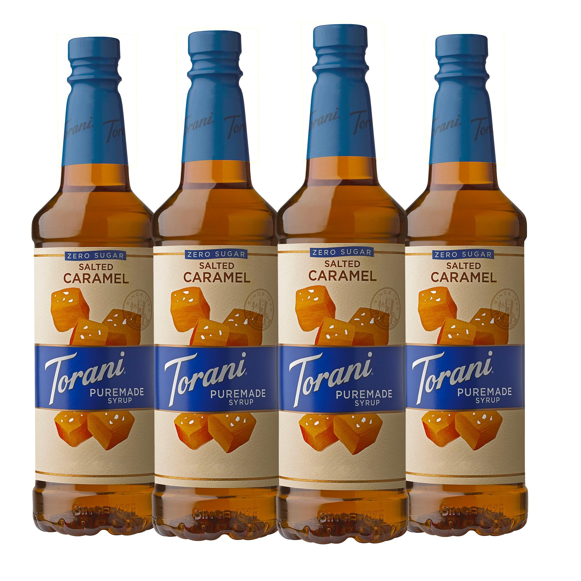 Torani Puremade Zero Sugar Flavored Drink Syrup, Salted Caramel, 25.4 ...