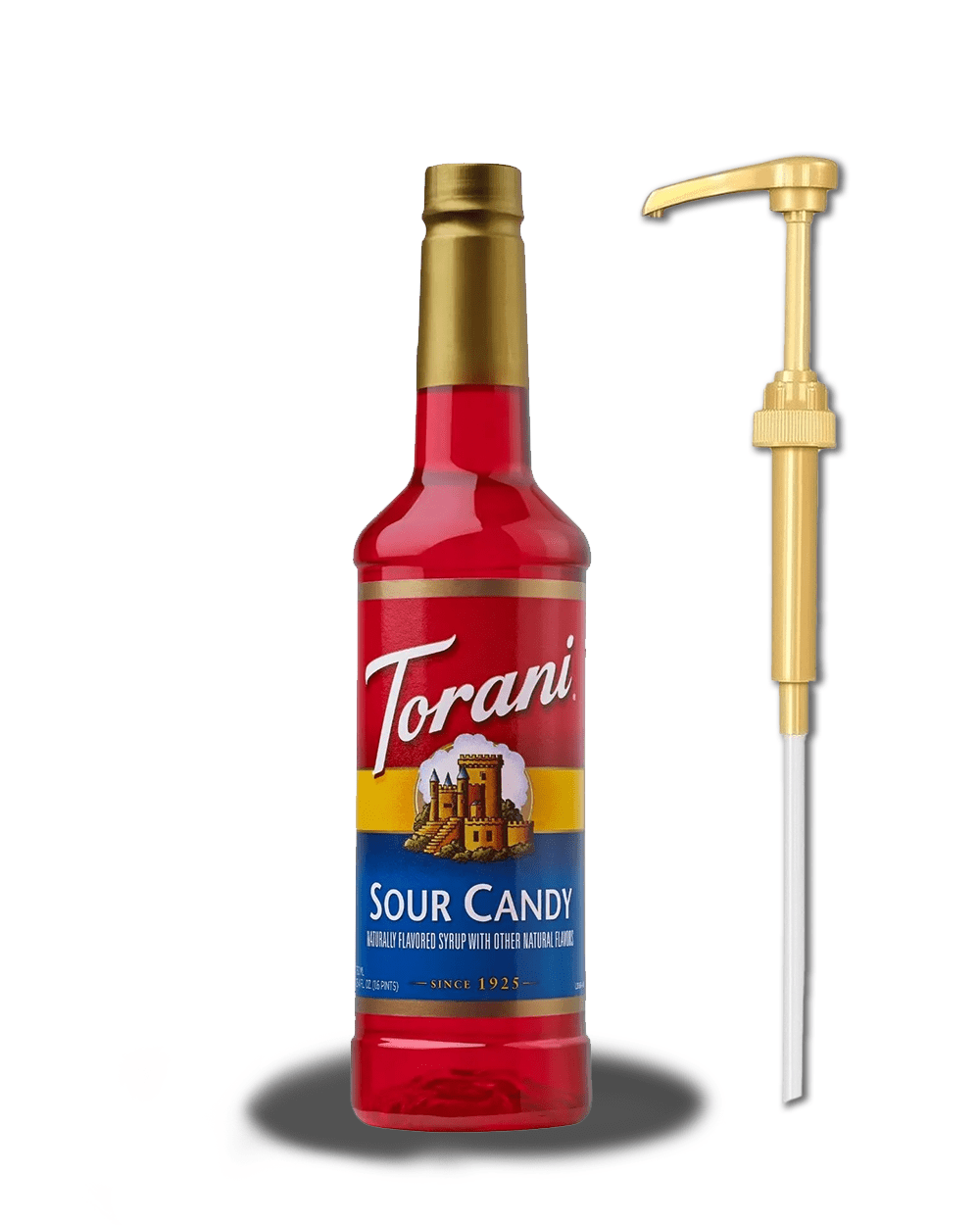 Torani Sour Candy Syrup, 25.4 fl oz Plastic Bottle + Gold Pump ...