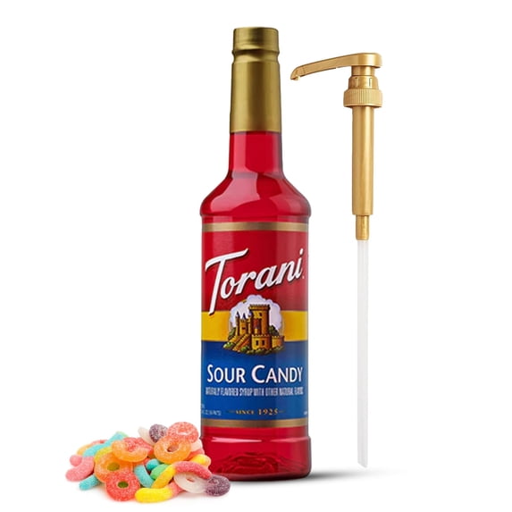 Torani Sour Candy Syrup for Drinks, Flavoring for Iced Tea, Lemonade ...