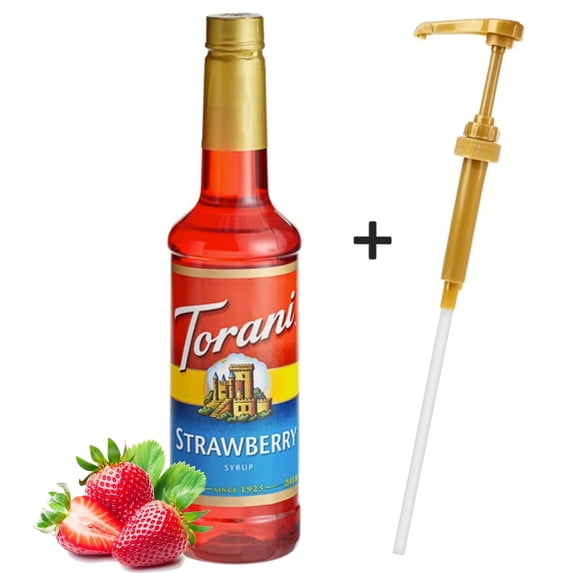 AbsolMarketPlace Strawberry Fruit Syrup 750ml, Gold Syrup Pump ...
