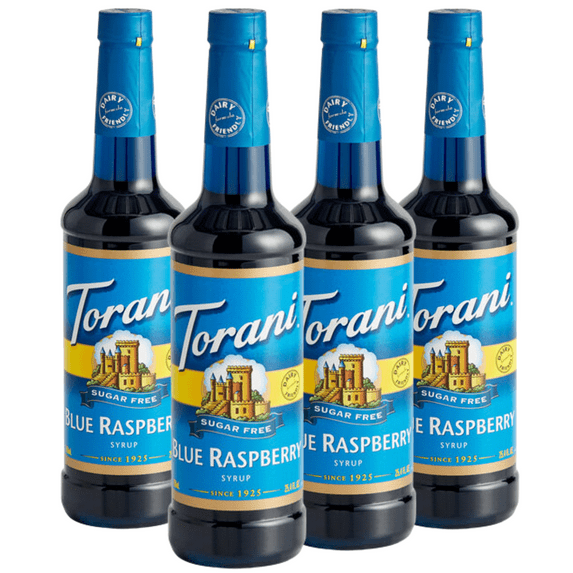Torani Sugar Free Blue Raspberry Flavoring Syrup, 25.4 ounces, 750 ml ...