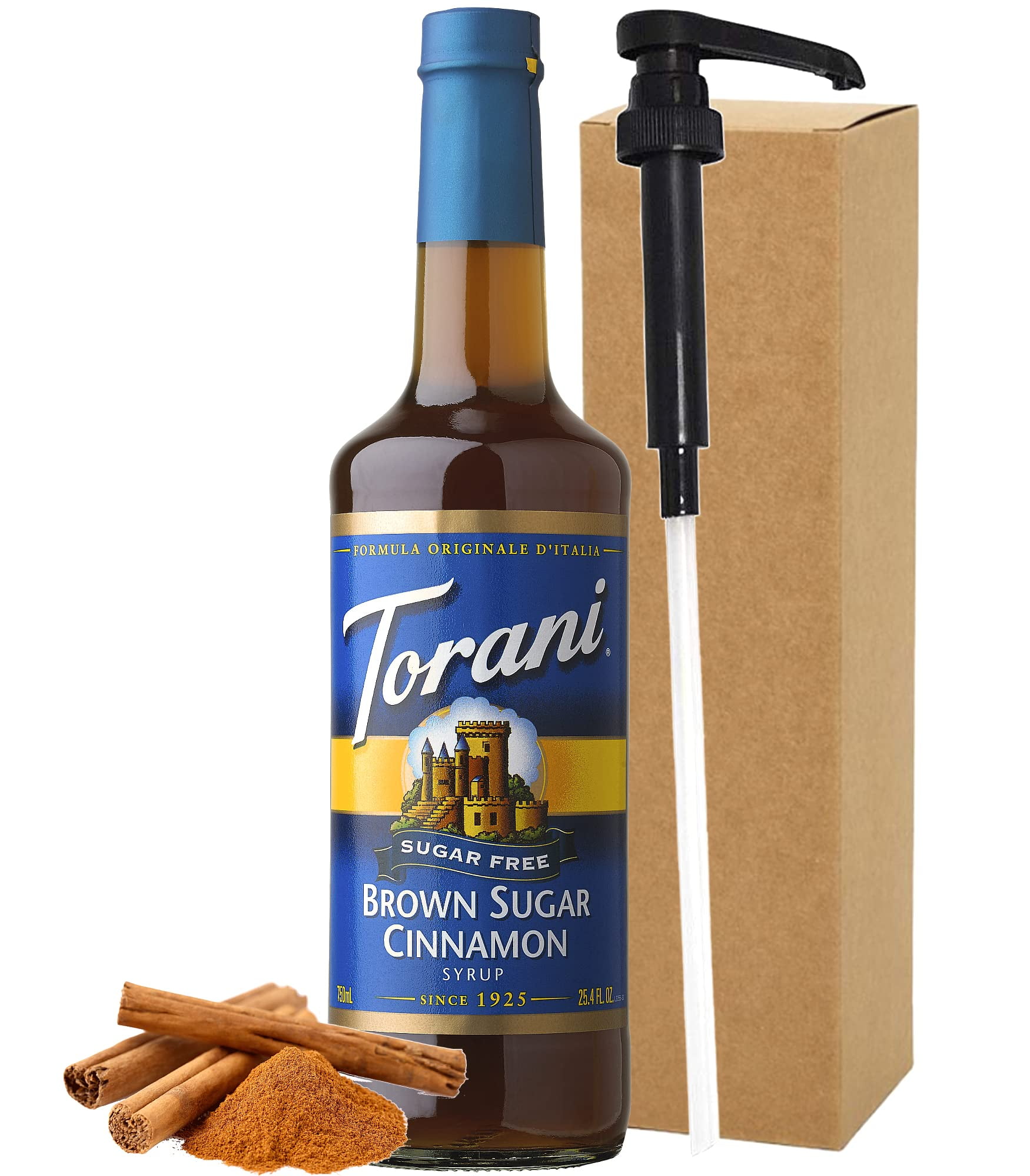 Torani Sugar Free Brown Sugar Cinnamon Flavoring Syrup, 750Ml (25.4 Fl ...