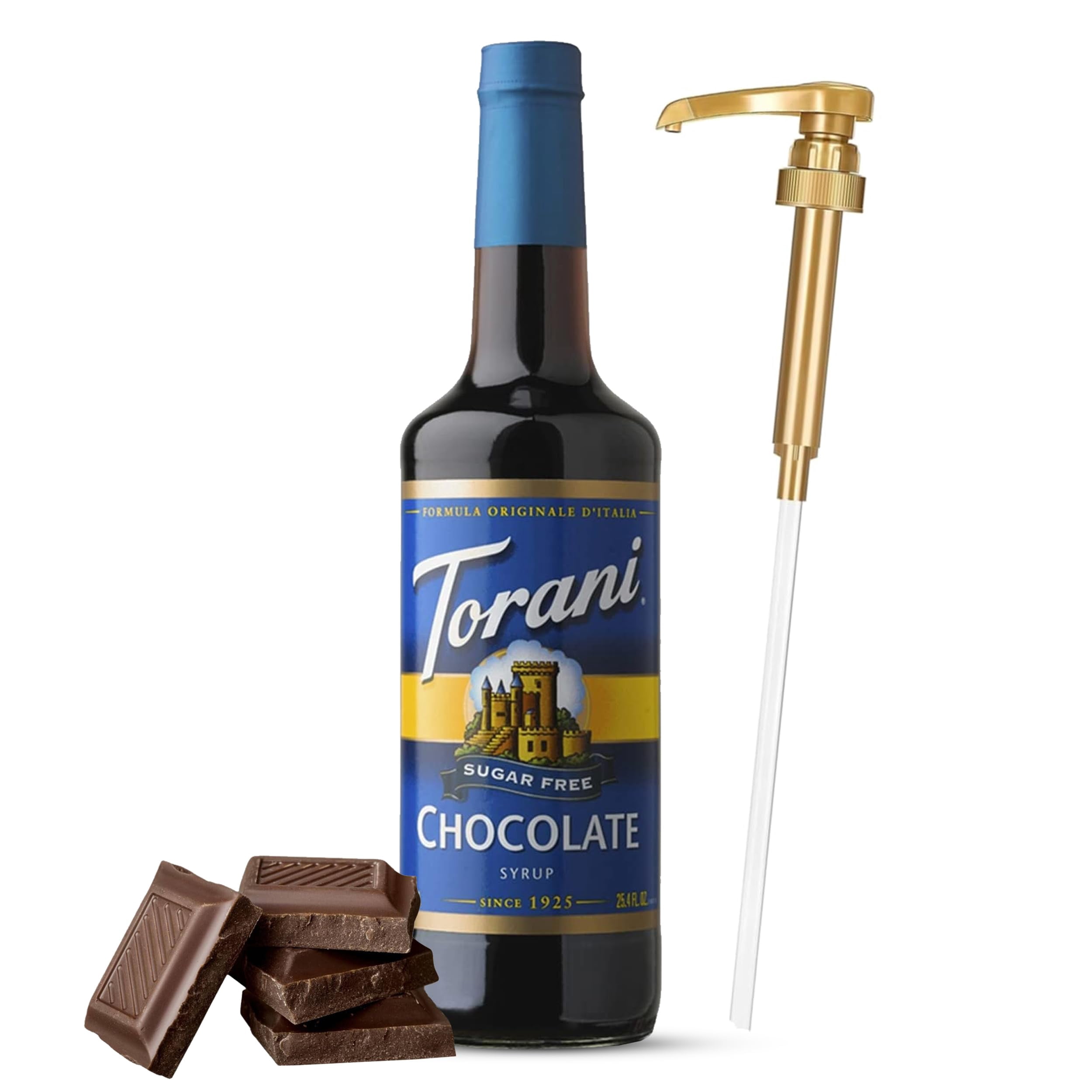 Torani Sugar Free Chocolate Syrup for Coffee 25.4 Ounces Coffee Syrups ...