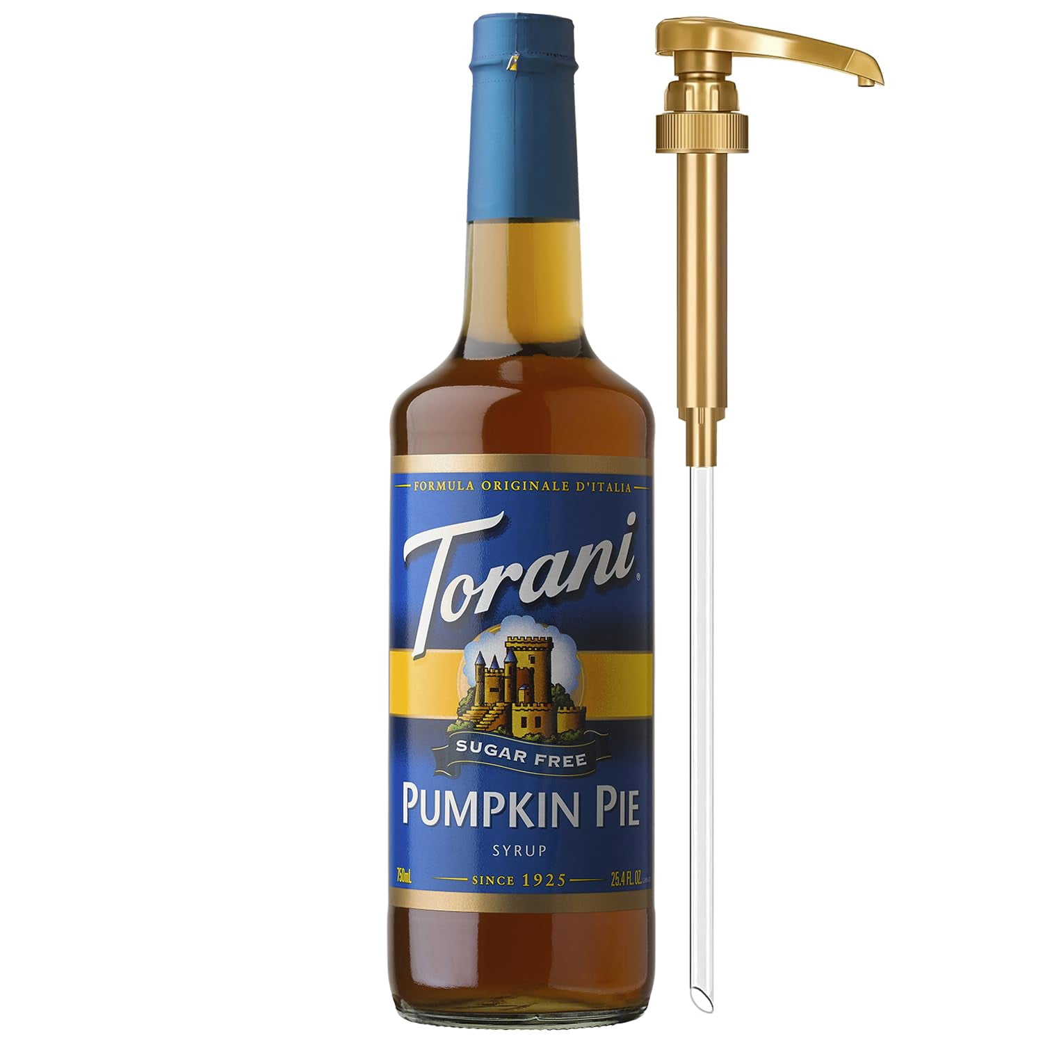 Torani Sugar Free Coffee GGA1 Syrup, Pumpkin Pie Flavored Syrup for ...