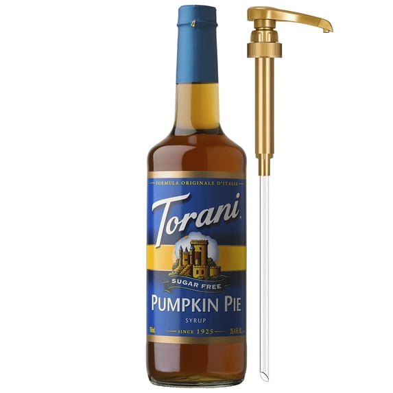 Torani Sugar Free Coffee GGA1 Syrup, Pumpkin Pie Flavored Syrup for ...