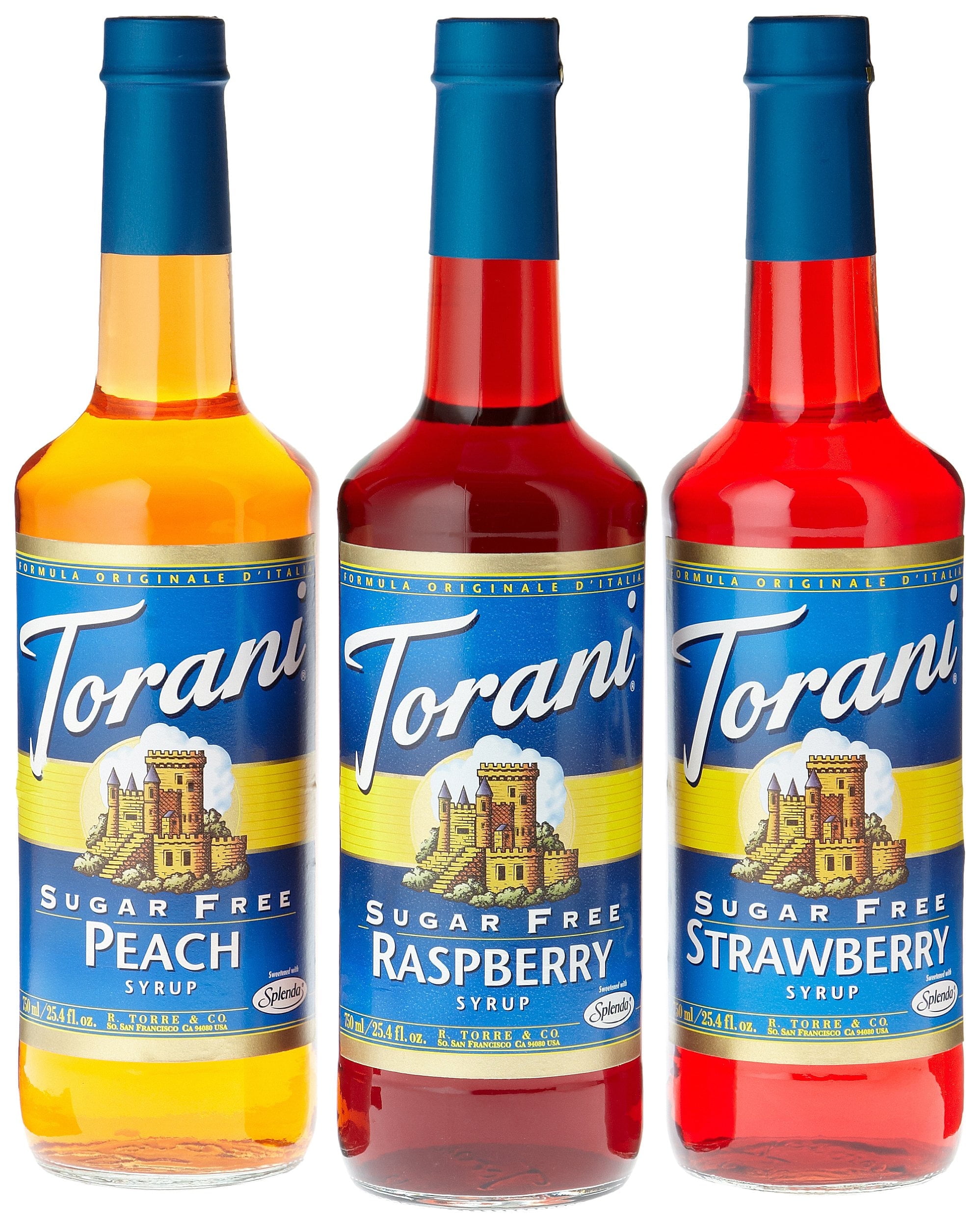 Torani Sugar Free Fruit Flavor Syrup Variety Pack - Raspberry ...