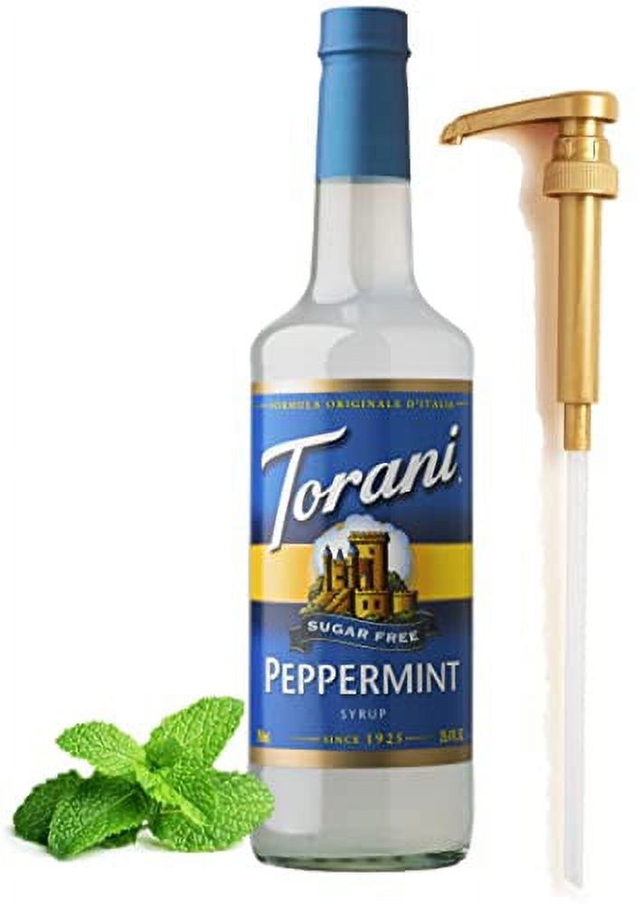 Torani Sugar Free Peppermint Syrup for Coffee 25.4 Ounces Coffee Syrups ...