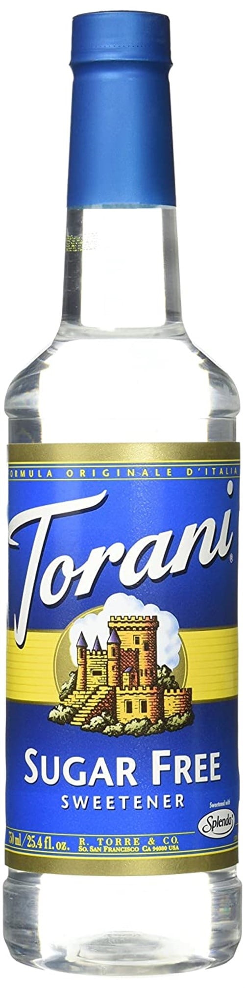 Torani Original Sugar-Free Sweetener Syrup, Authentic Coffee Flavor ...