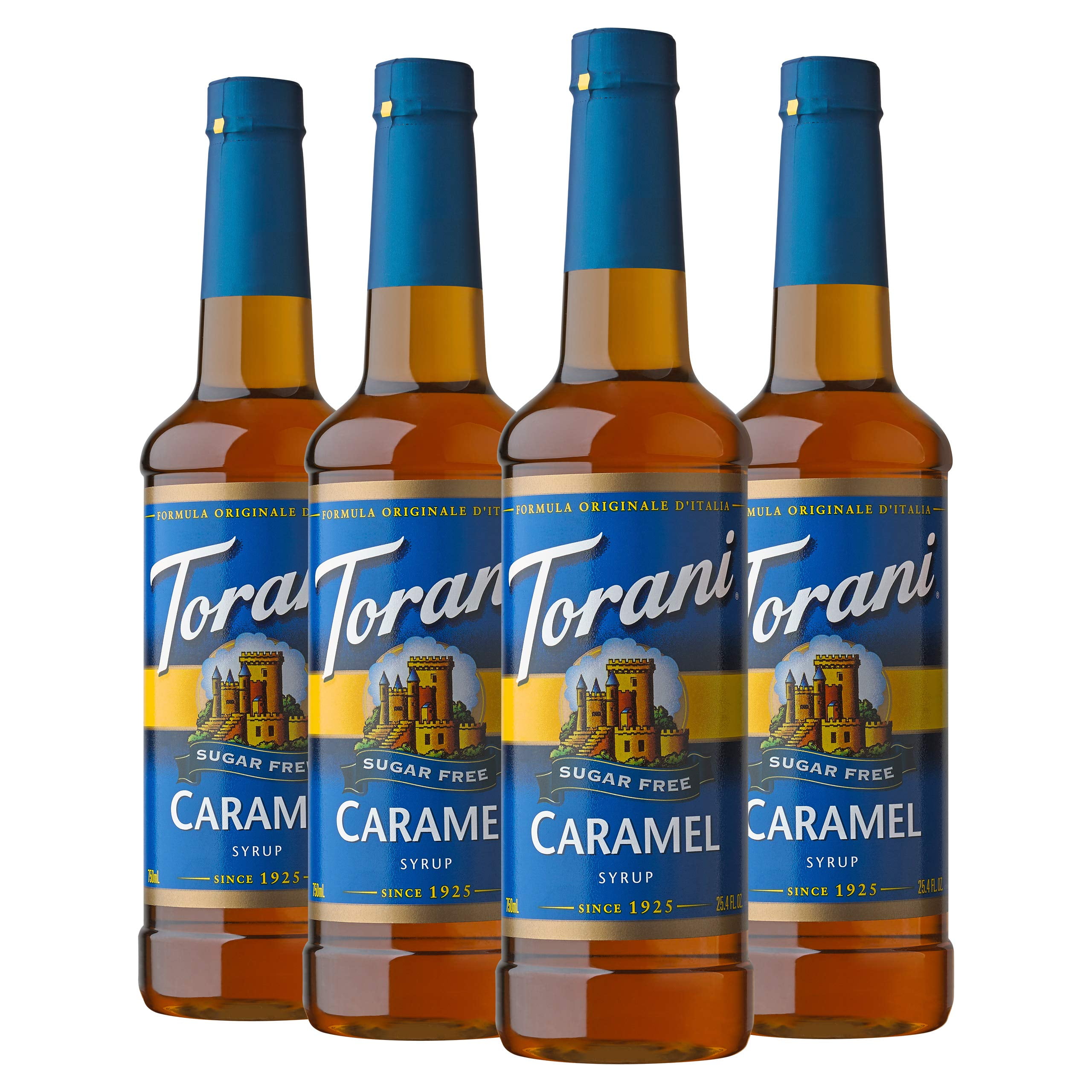 Torani Sugar Free Syrup, Caramel, 25.4 Fl Oz, (Pack of 4) - Walmart.com