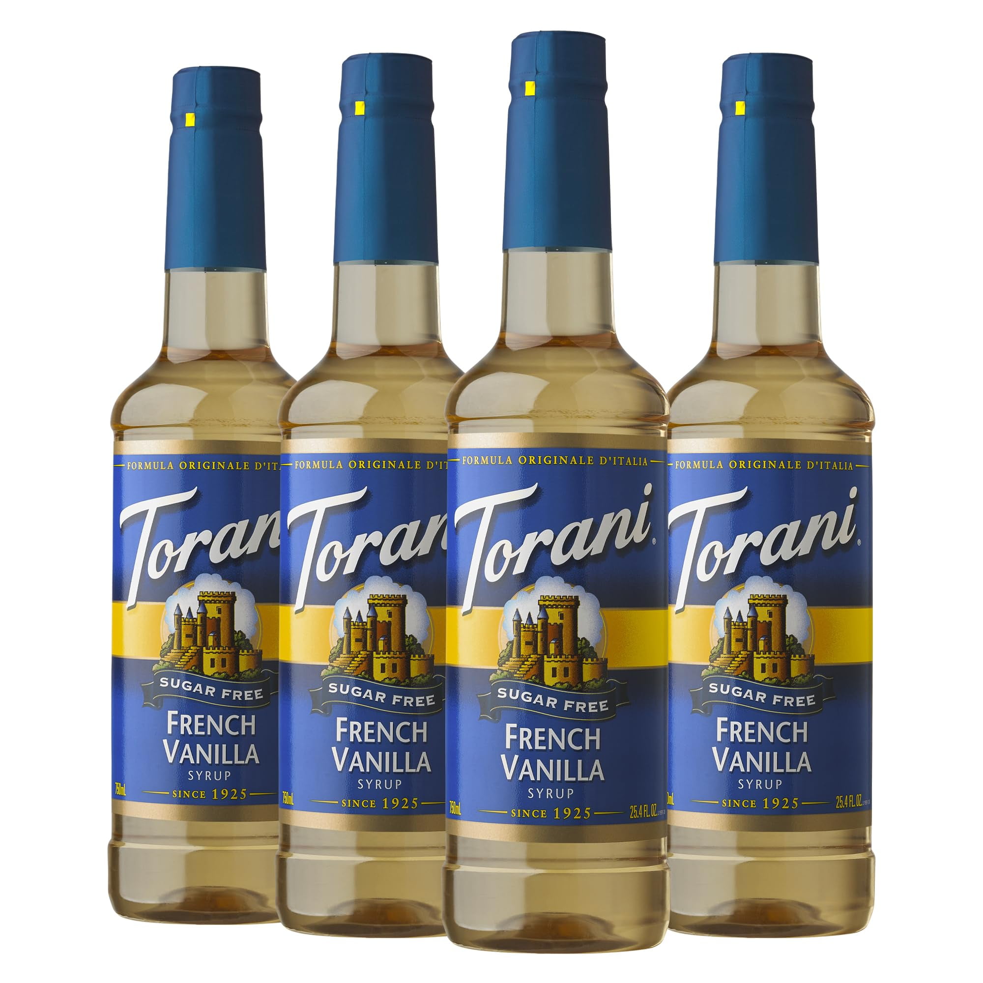 Torani Sugar-Free Syrup, French Vanilla, 25.4 Fl Oz Bottle (Pack Of 4 ...