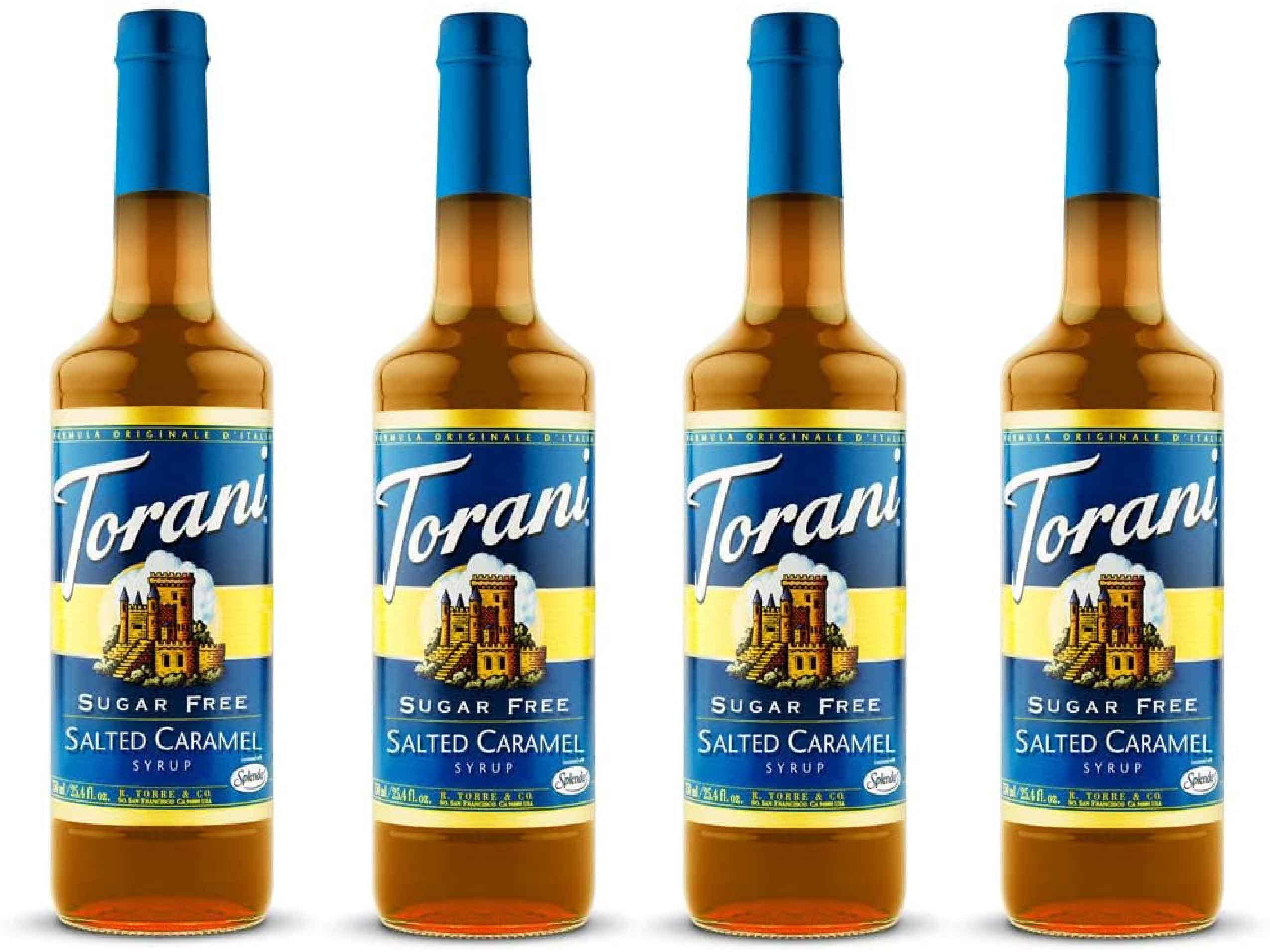 Torani Sugar-Free Syrup, Salted Caramel Syrup, 25.4 Fl Oz Bottle (Pack ...
