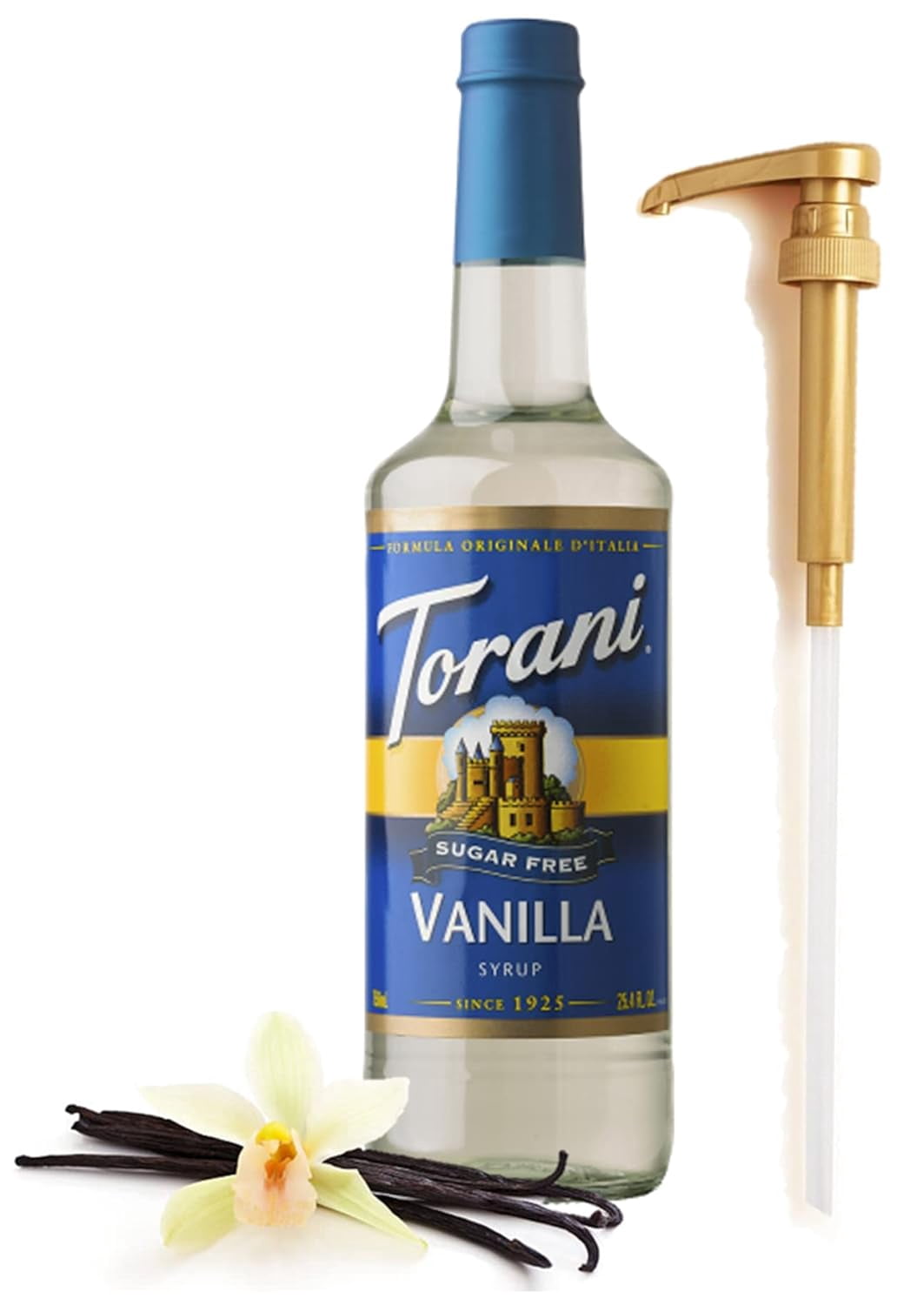 Torani Sugar Free Vanilla Syrup for Coffee 25.4 Ounces for Vanilla ...