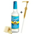 Torani Sugar-Free White Chocolate Flavored Syrup 750ml + Gold Syrup Pump l Assortment pack ...
