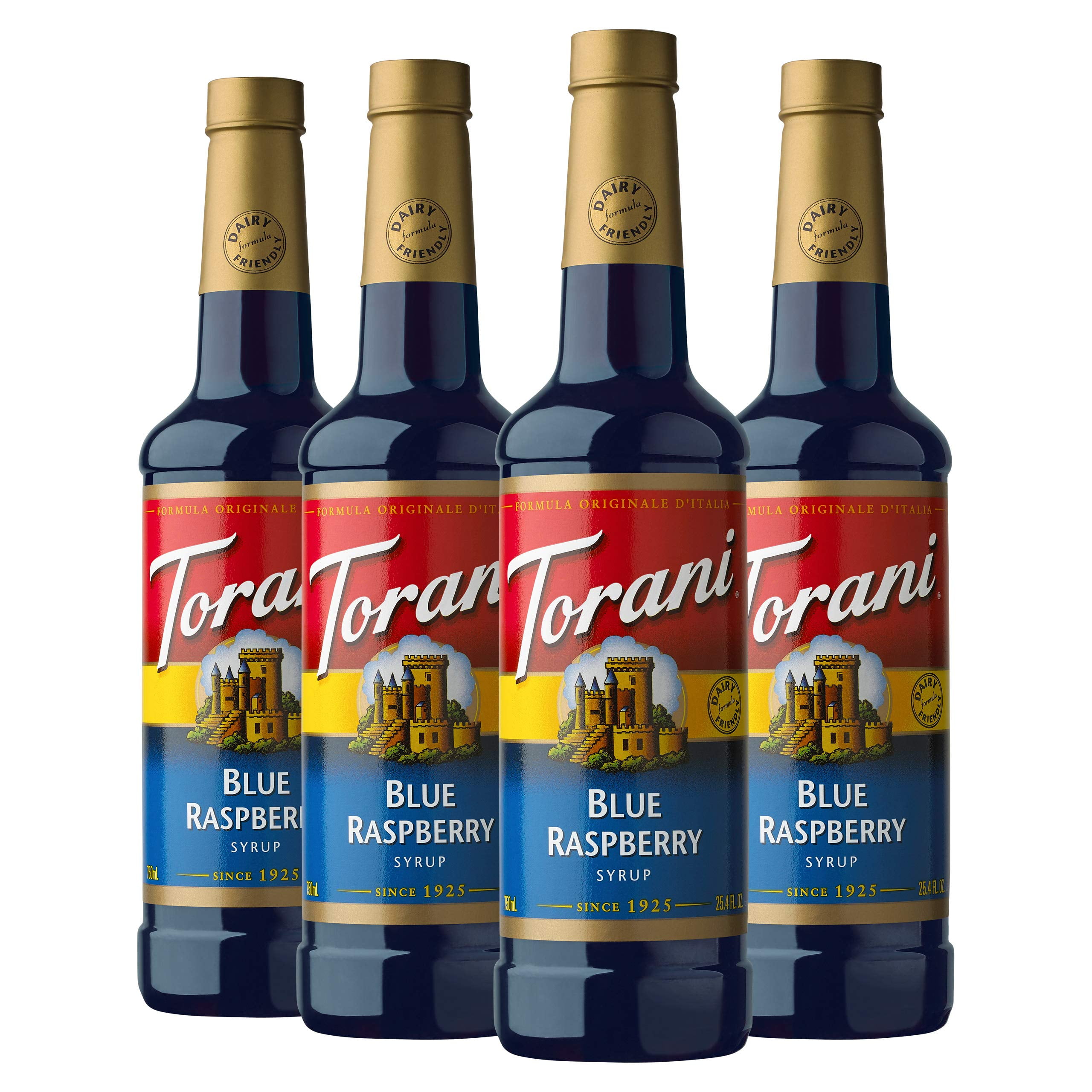 Torani Blue Raspberry Syrup, Made with Cane Sugar, 25.4 Fl Oz, Pack of ...