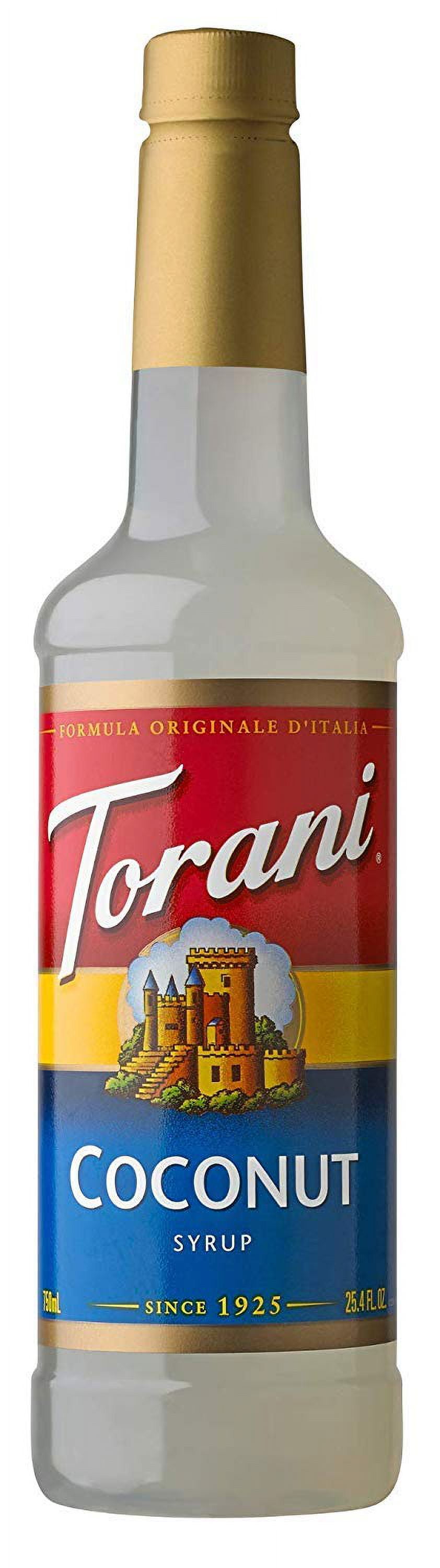 Torani Original Coconut Syrup, Kosher, 750ml, Pack of 1 for Coffees ...