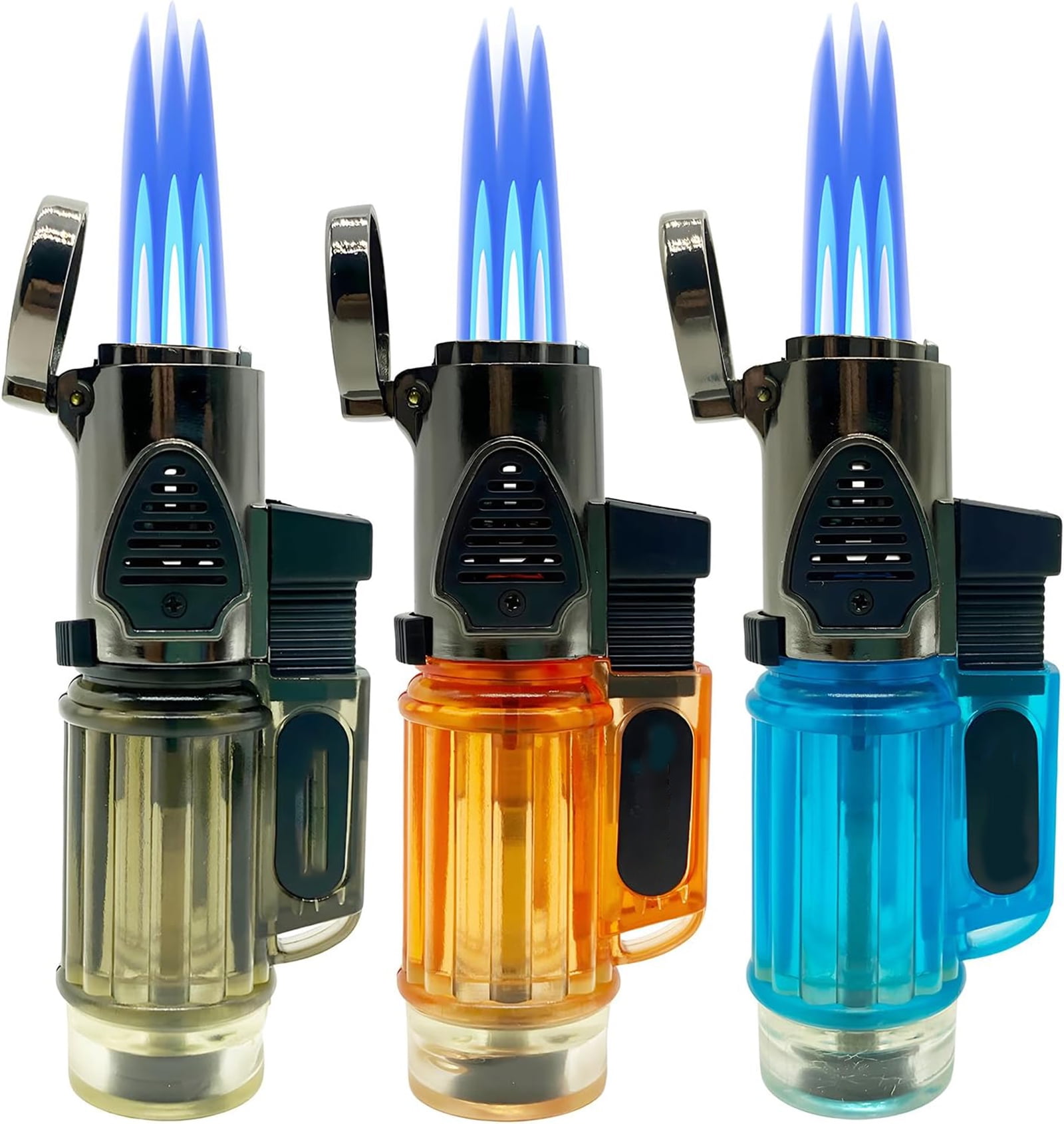 Torch Lighter, 3 Pack Jet Triple Flame Butane Lighters, Portable Torch ...